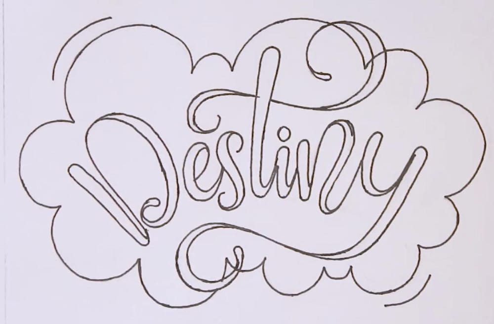 Negative space lettering | Skillshare Student Project