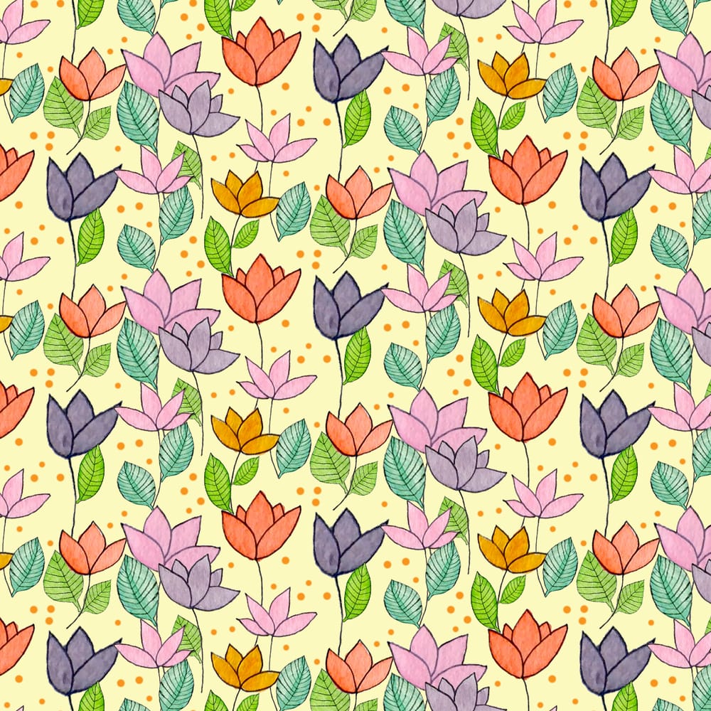 Flowers on a half drop repeat | Skillshare Student Project
