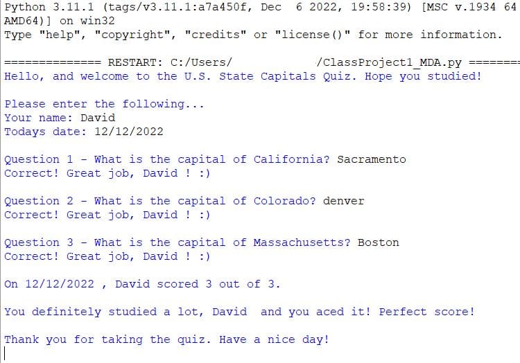My Quiz Project | Skillshare Student Project