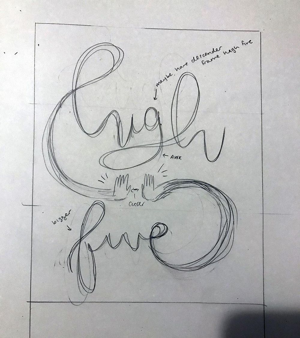 High Five Lettering | Skillshare Student Project