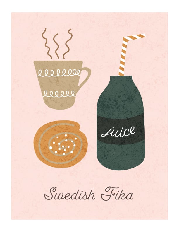 Swedish Fika iPad abode illustrator | Skillshare Student Project