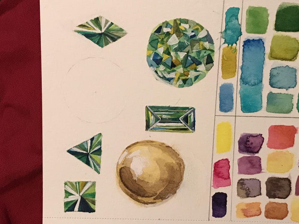 Watercolor gems | Skillshare Student Project