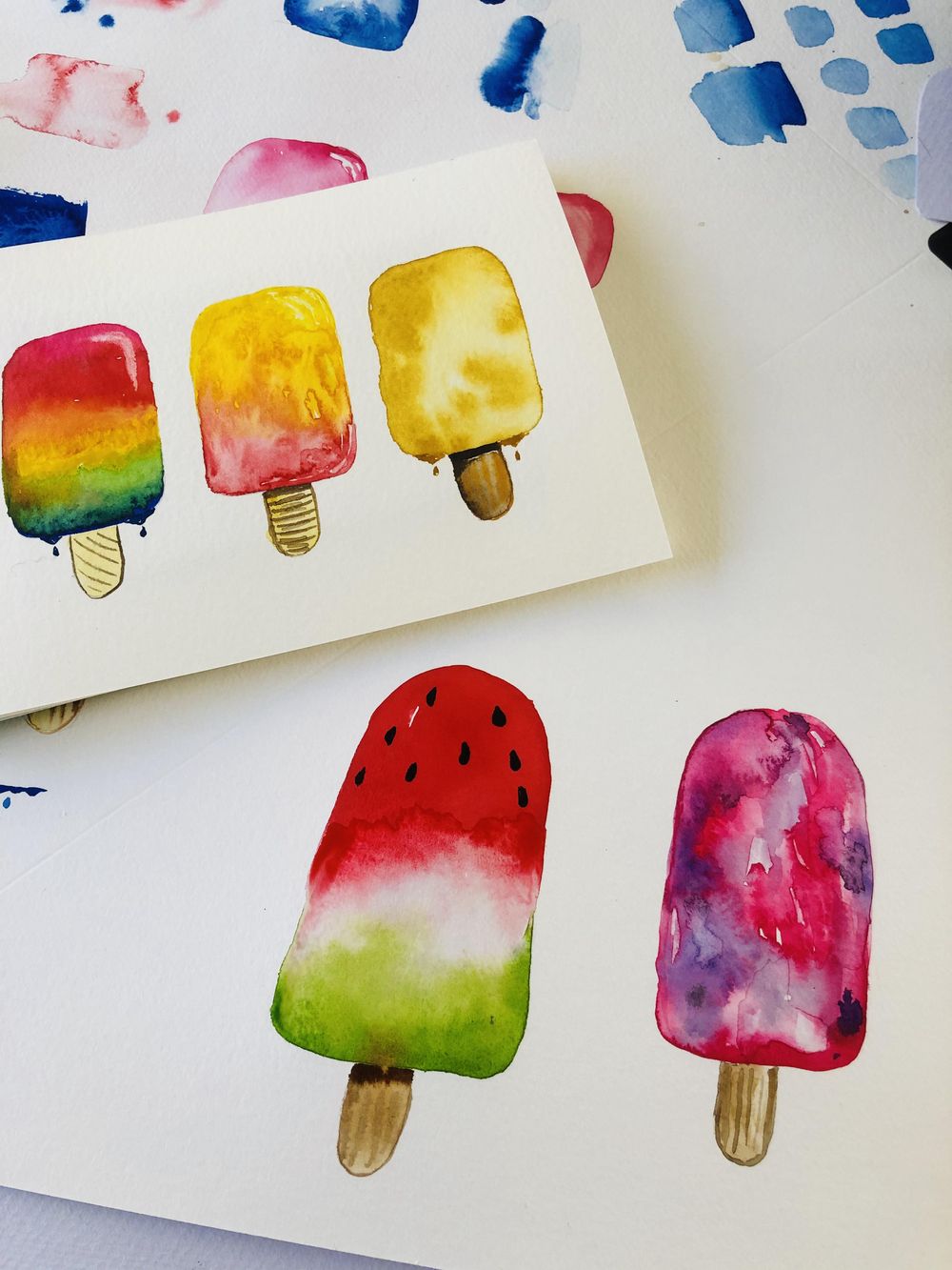 Watercolour Ice Lollies | Skillshare Student Project