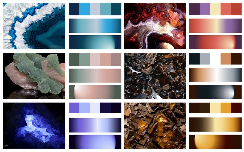 Geode inspired gradients | Skillshare Student Project