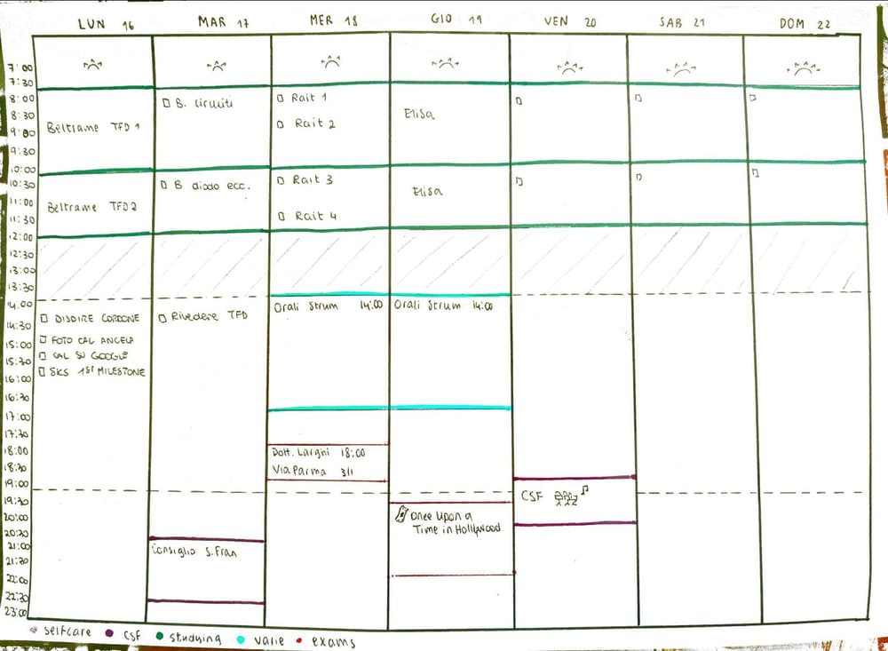 First calendar setting attempt: artisanal mess | Skillshare Student Project