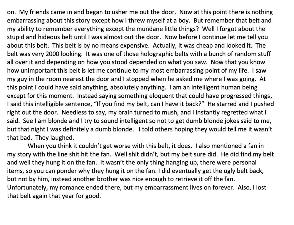 Embarrassing Moment and Self Reflection | Skillshare Student Project