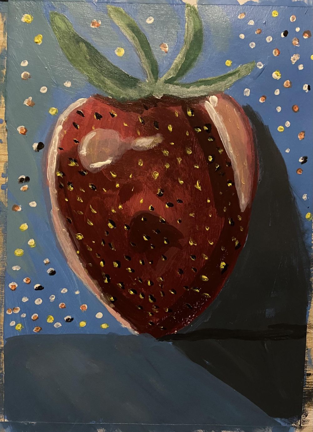 Acrylic Painting Basics: Strawberry | Skillshare Student Project