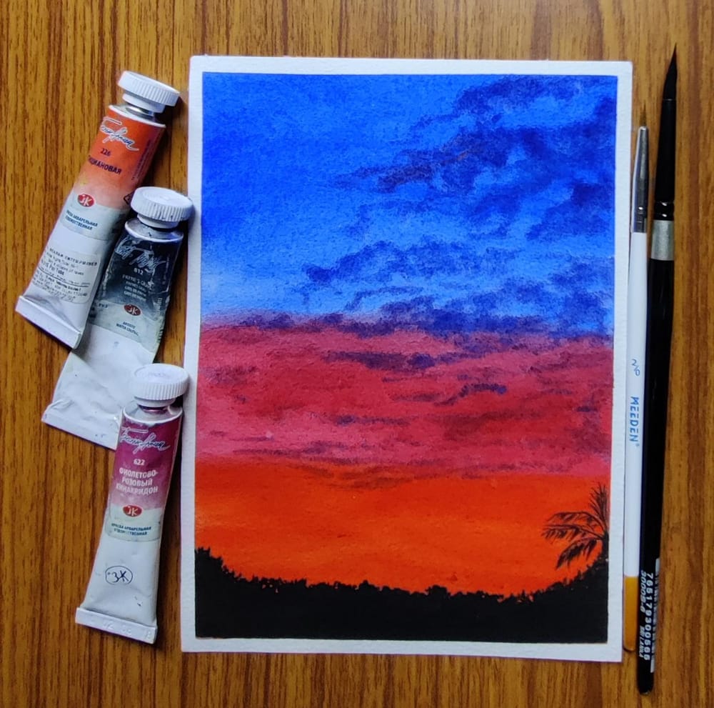 Sunset & Silhouette Challenge with Z | Skillshare Student Project