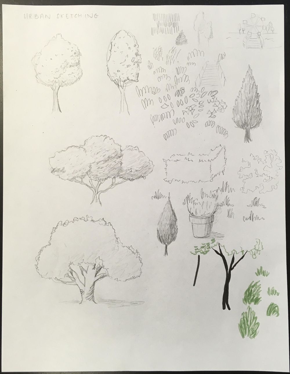 Urban sketching - greenery | Skillshare Student Project