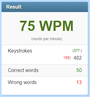 First Typing Test | Skillshare Student Project
