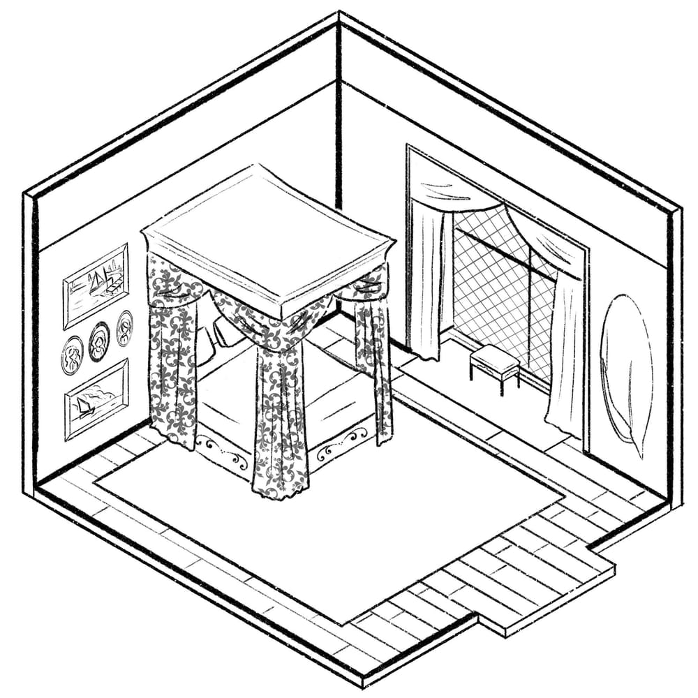 Victorian isometric room | Skillshare Student Project