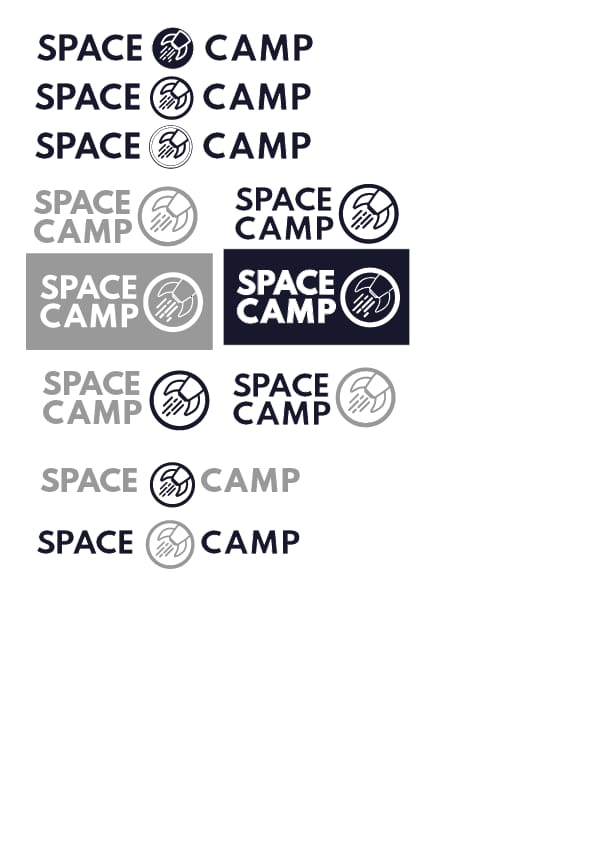 Space Camp sample logo | Skillshare Student Project