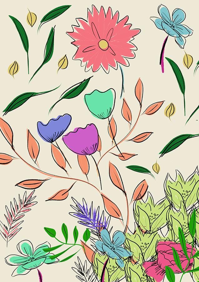 Messy pretty flowers with love | Skillshare Student Project