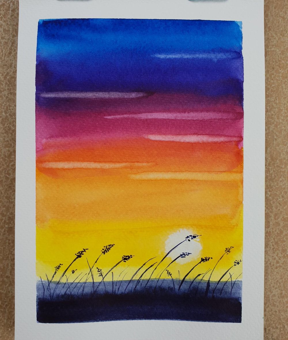 Sunset landscape | Skillshare Student Project