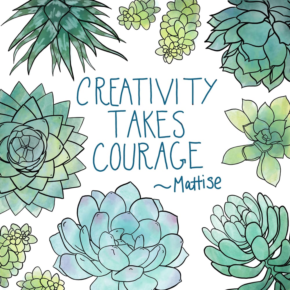 Watercolor Succulent Quote | Skillshare Student Project