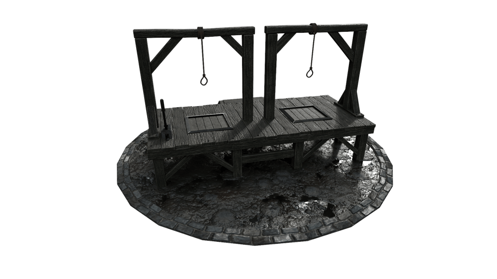 Medieval Gallows 3D Art Render | Skillshare Student Project