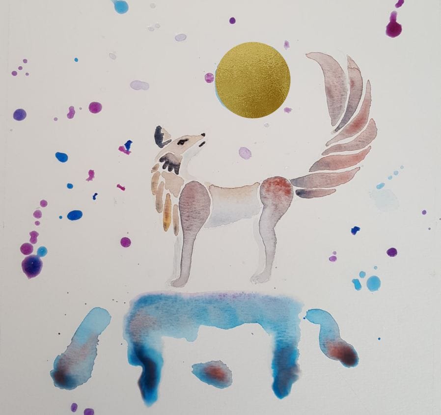 Wolf and flower | Skillshare Student Project