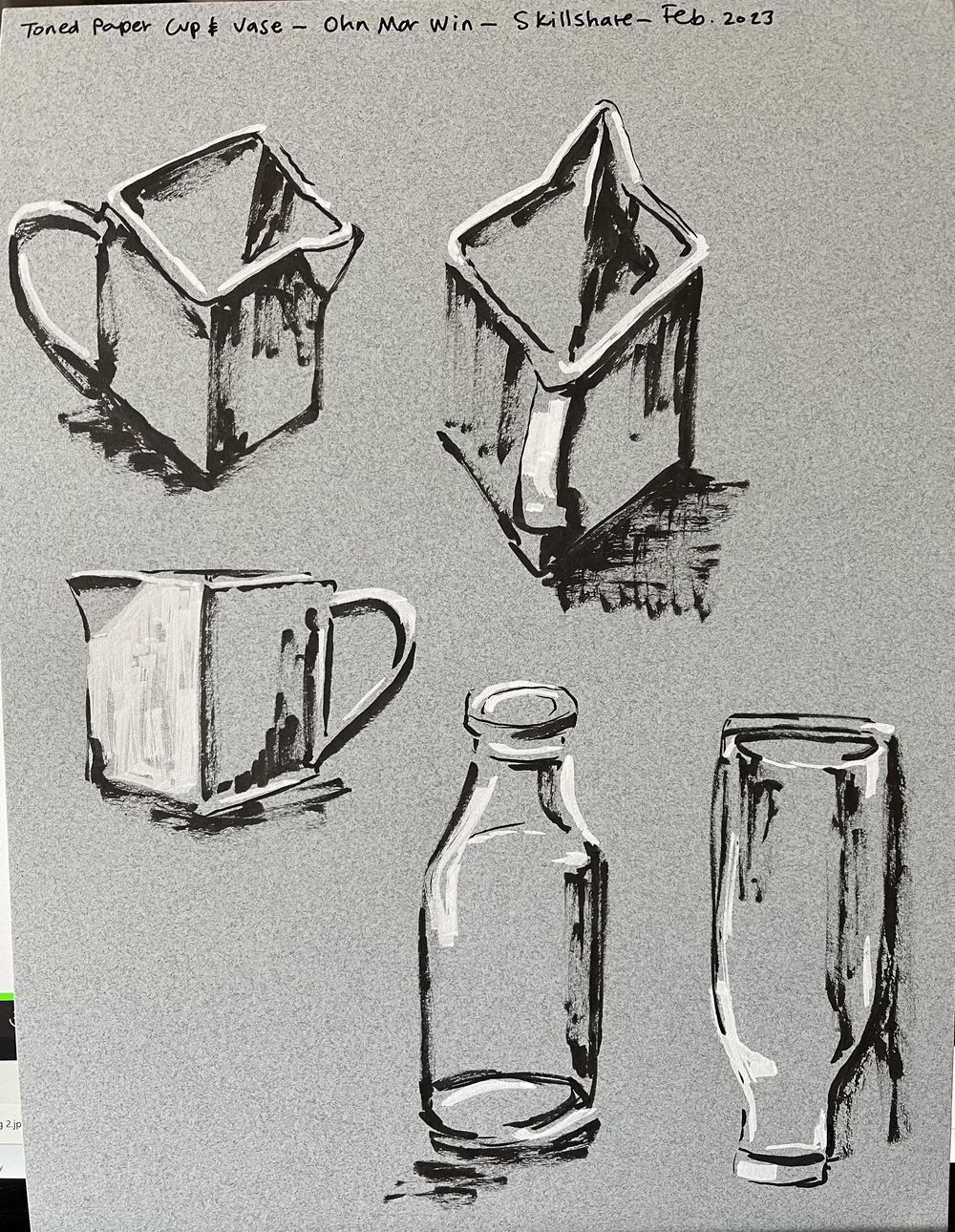 Tonal paper studies | Skillshare Student Project
