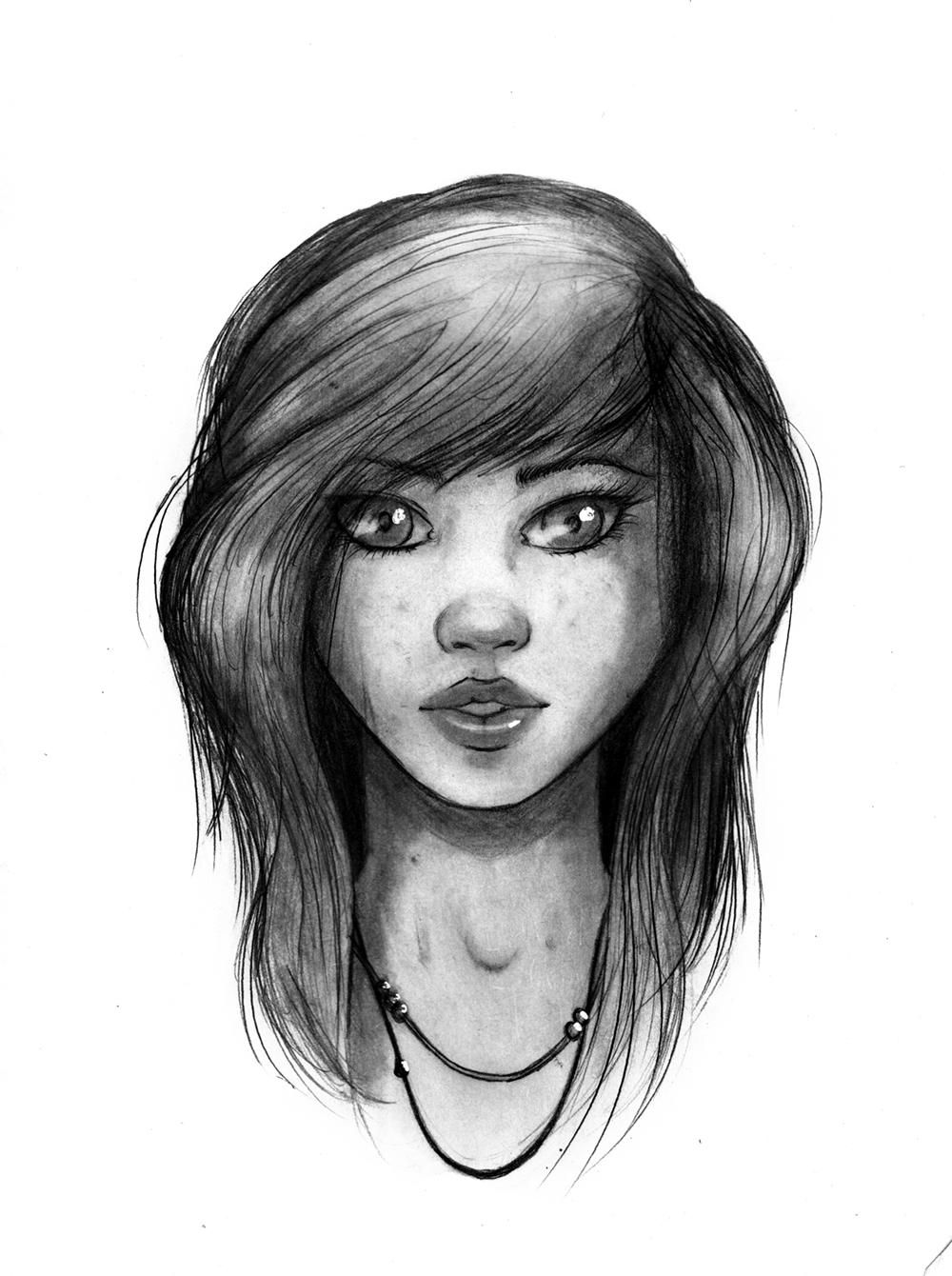 Female Character Sketch 1 4 Making Progress Skillshare Student Project