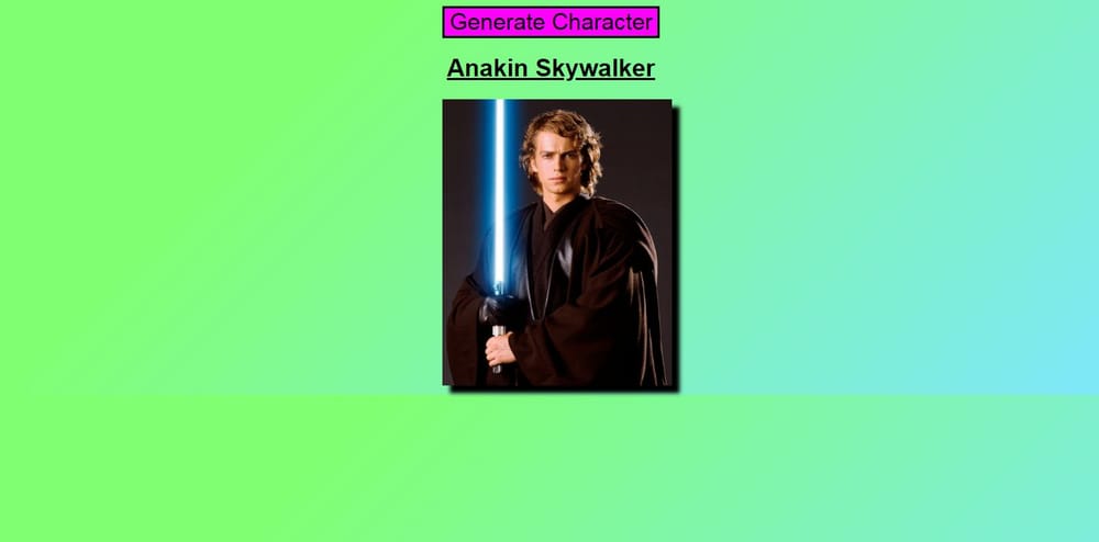 Star Wars Character Generator | Skillshare Student Project