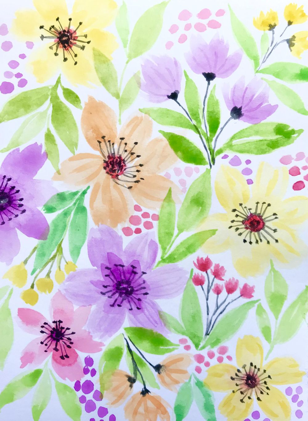 Floral patterns #1 & #2 | Skillshare Student Project
