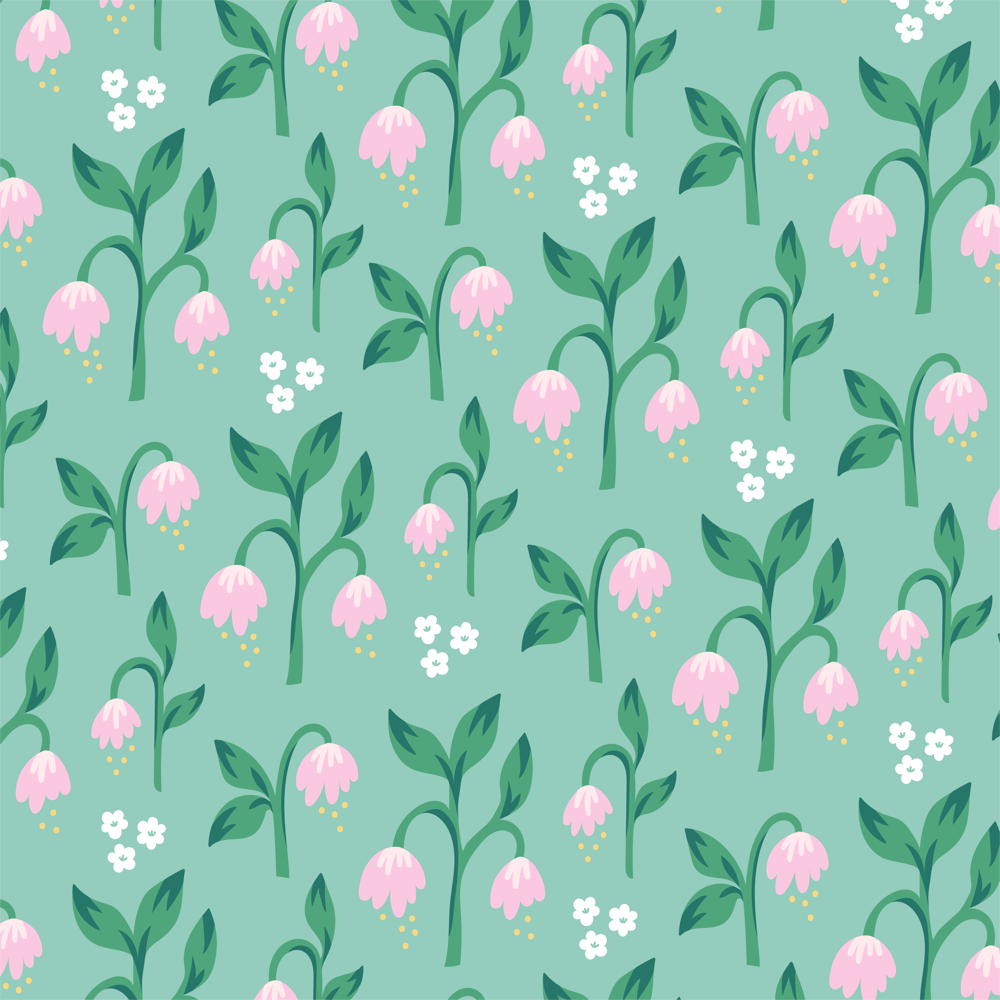 Half-drop flower pattern | Skillshare Student Project