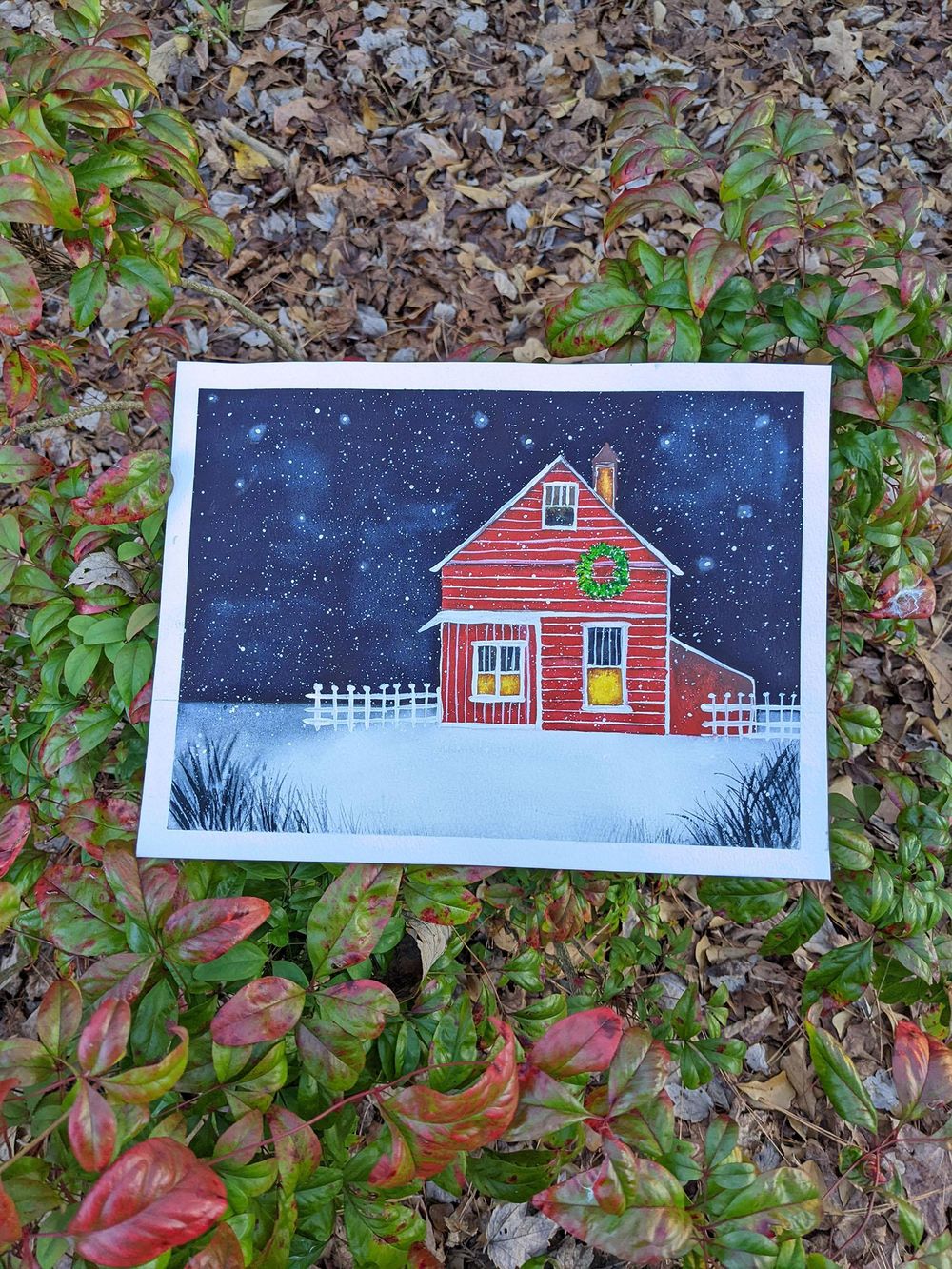 Snowy Red Cabin | Skillshare Student Project