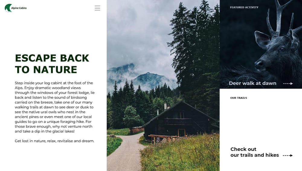 Alpine Cabins - Escape back to nature | Skillshare Student Project