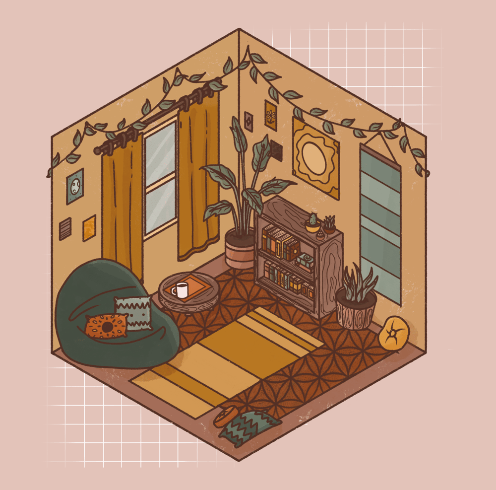 My Isometric Room | Skillshare Student Project