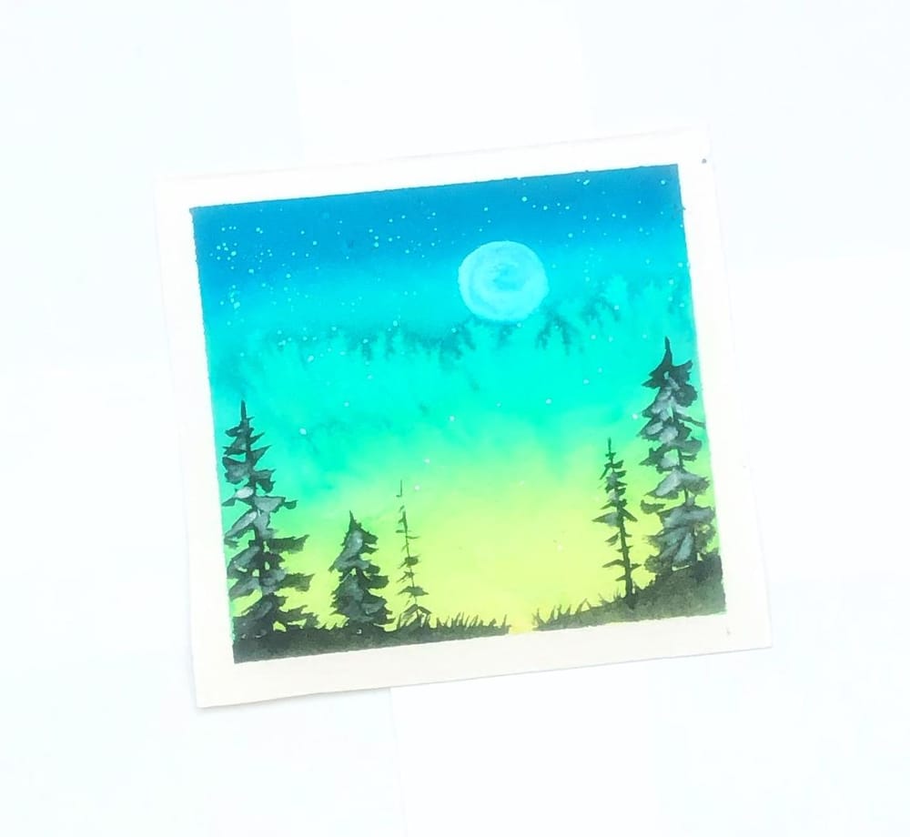 Watercolor pine trees | Skillshare Student Project