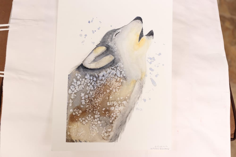 Watercolor effects-wolf/feather | Skillshare Student Project
