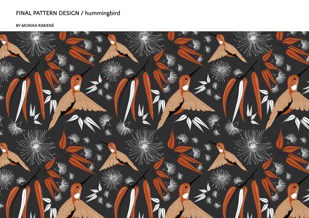 Hummingbird Pattern Design | Skillshare Student Project