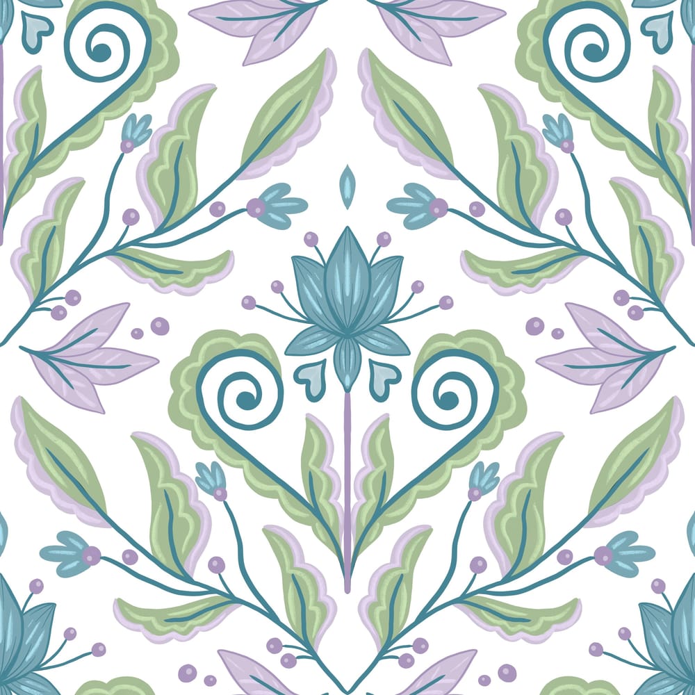 Diamond shape floral pattern | Skillshare Student Project