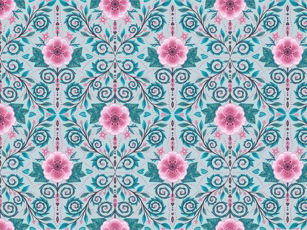 Diamond shape floral pattern | Skillshare Student Project