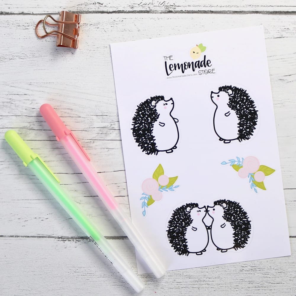 Hedgehogs Stickers Flat Lay | Skillshare Student Project