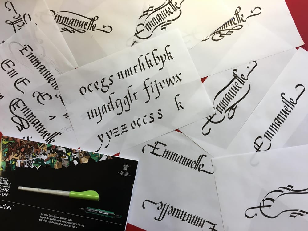 My first name's calligraphy | Skillshare Student Project