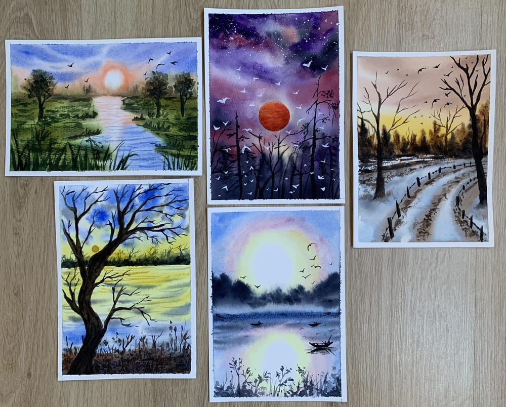 Sunrise and sunset landscapes | Skillshare Student Project