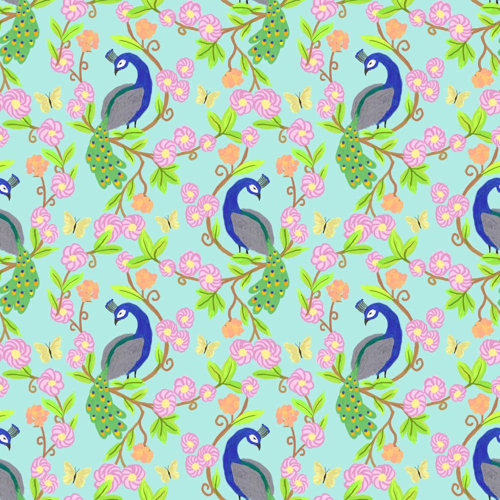 Fruit pattern and curly branches | Skillshare Student Project