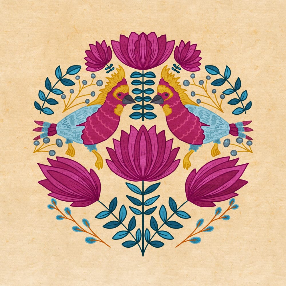 Folk art illustration | Skillshare Student Project