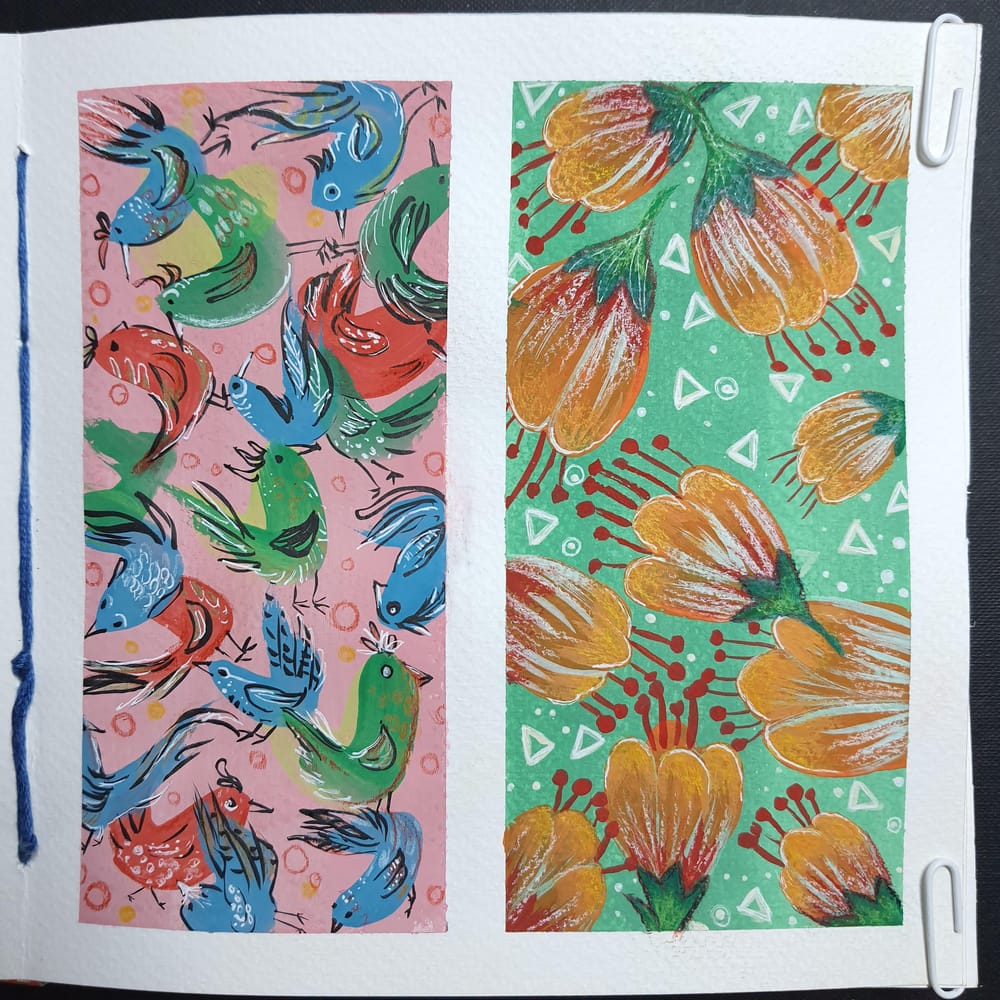 First patterns with gouache | Skillshare Student Project
