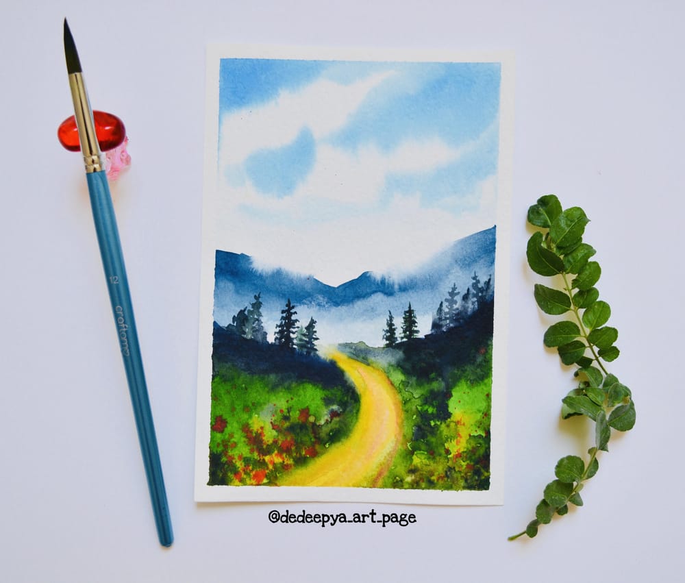 Watercolor landscapes - Dedeepya | Skillshare Student Project