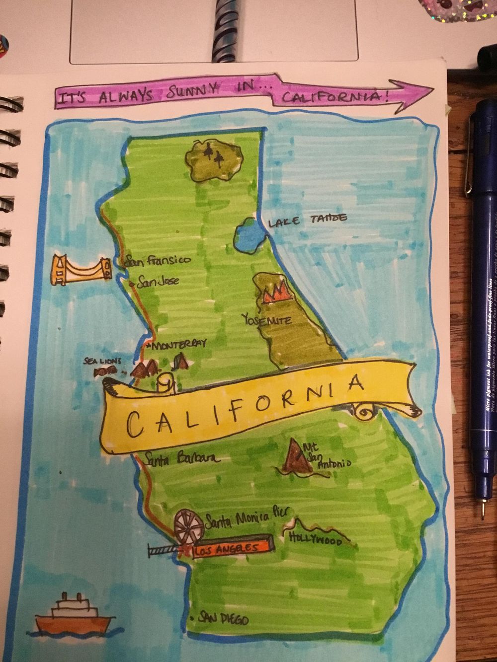 Travel Map-California | Skillshare Student Project