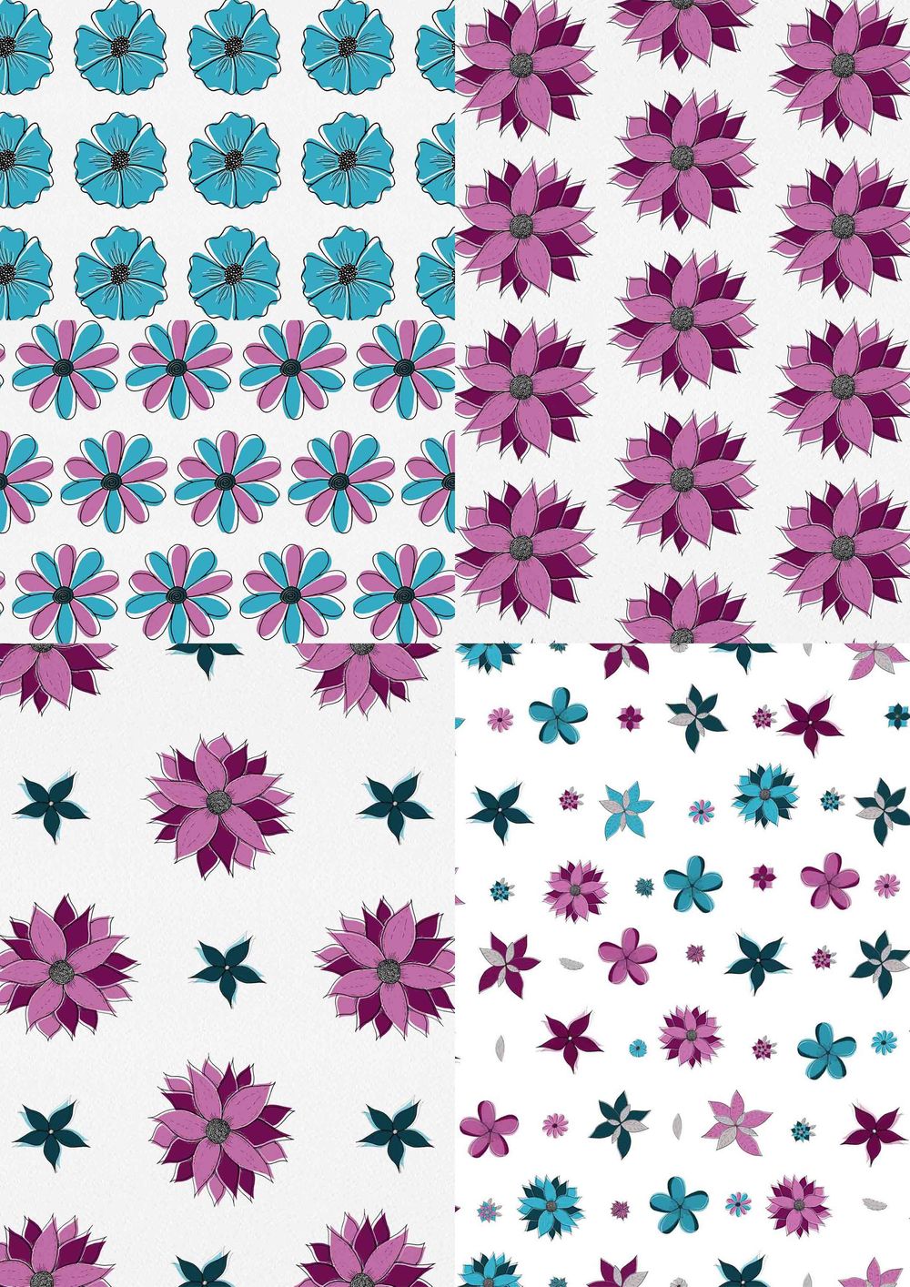 Flower Sketch Patterns | Skillshare Student Project