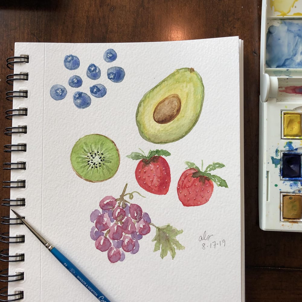 Watercolor fruits | Skillshare Student Project