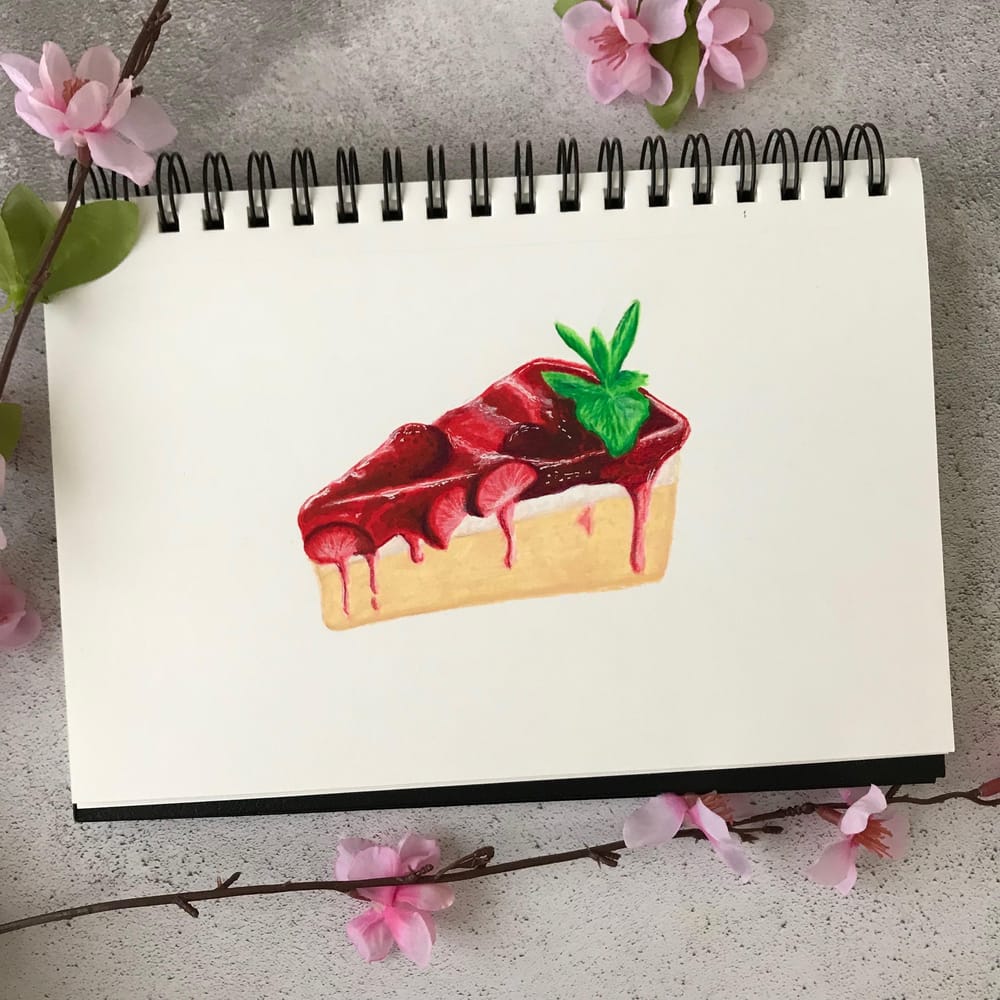 Cake illustration with markers and color pencils | Skillshare Student ...