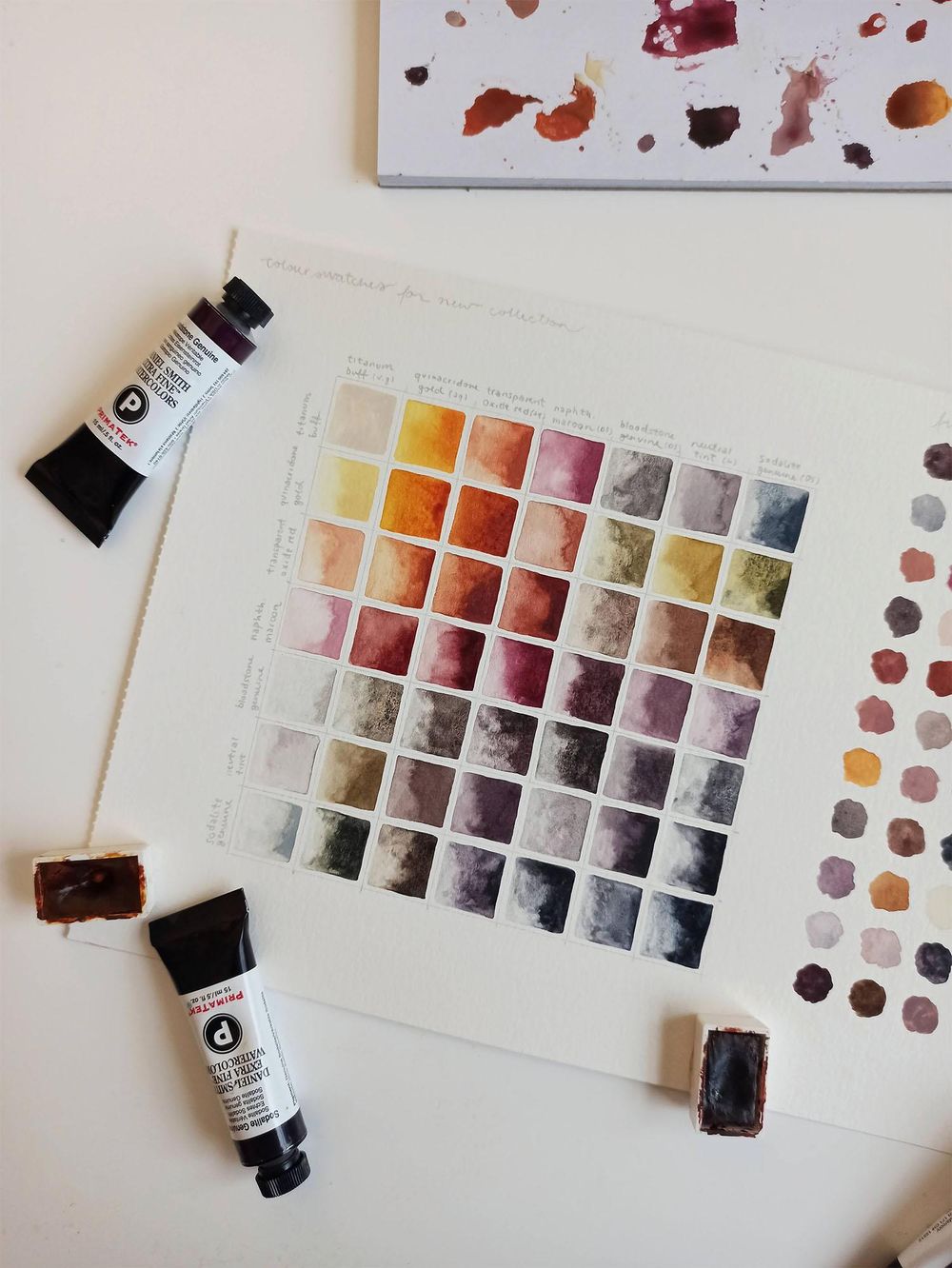 Colour swatches for a new collection | Skillshare Student Project