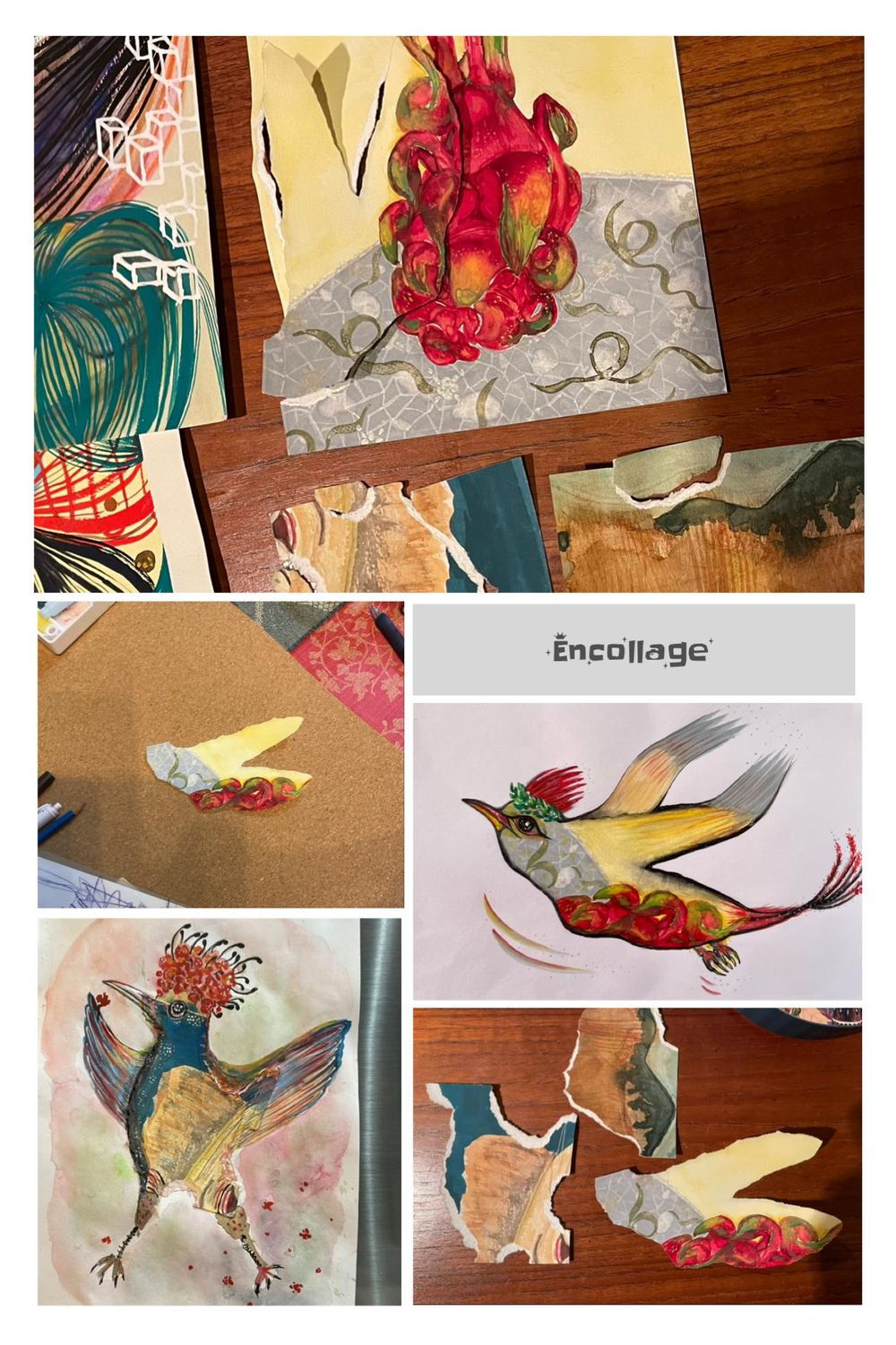 Birds (collage/watercolor) | Skillshare Student Project