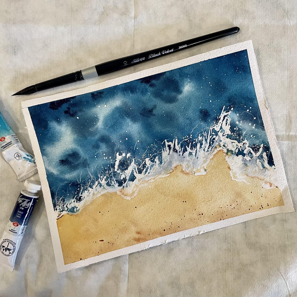 Watercolor ocean waves | Skillshare Student Project