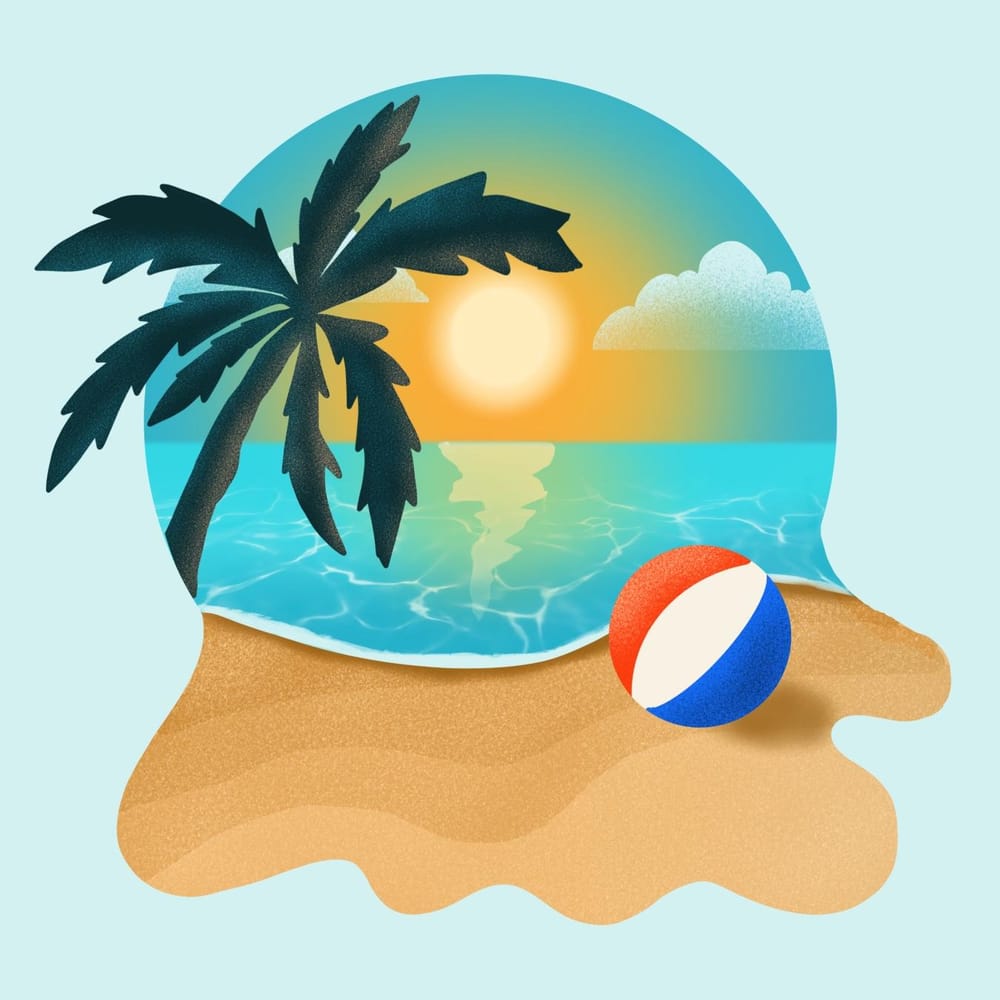 Summer Beach Scene | Skillshare Student Project