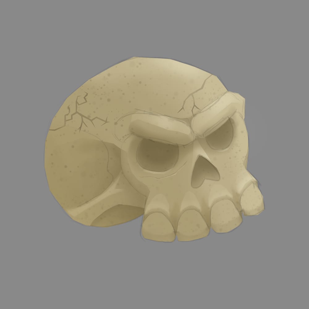 Skull & Tree - Krita | Skillshare Student Project